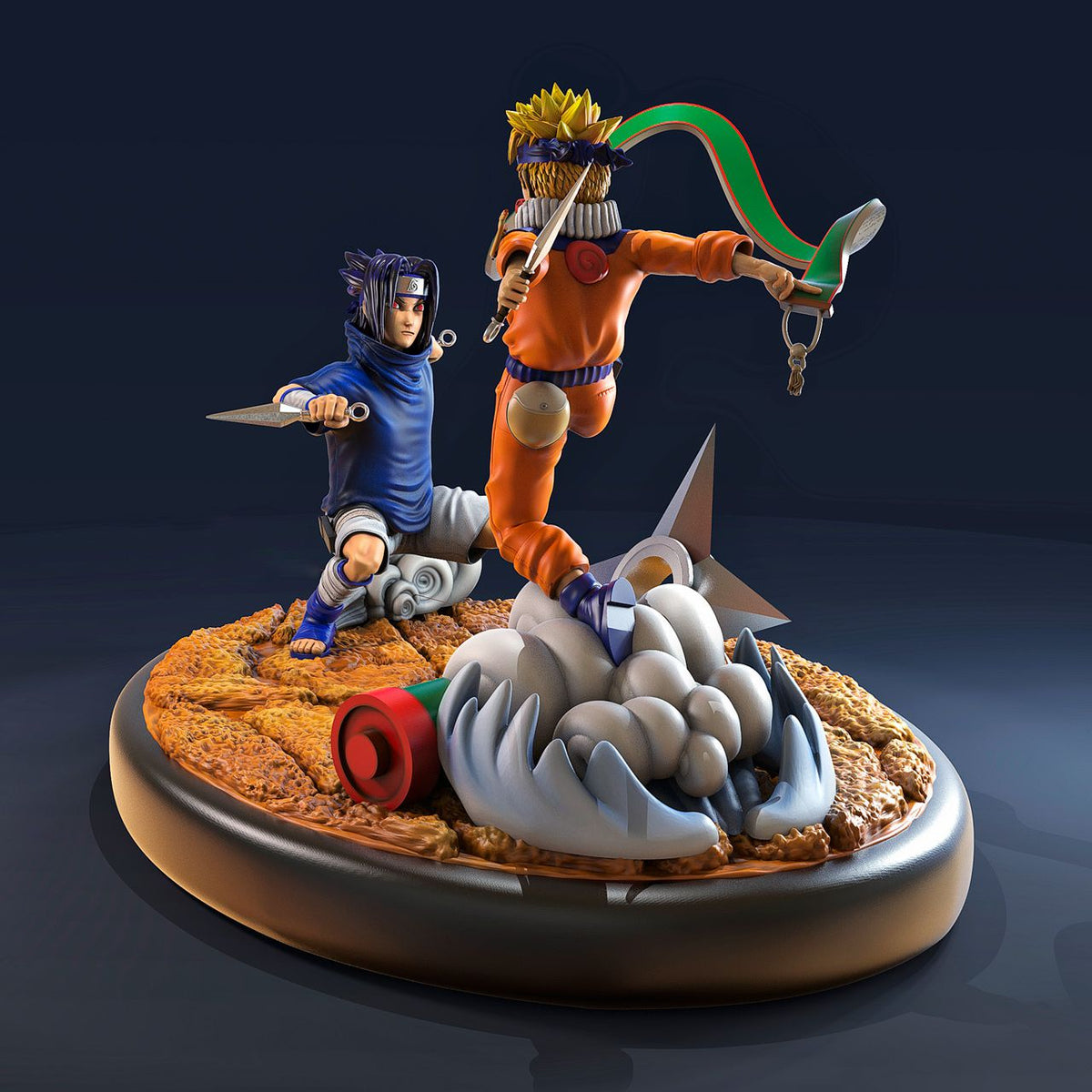 Naruto vs Sakuke Diorama - Naruto - STL 3D Print Files – Specialstls